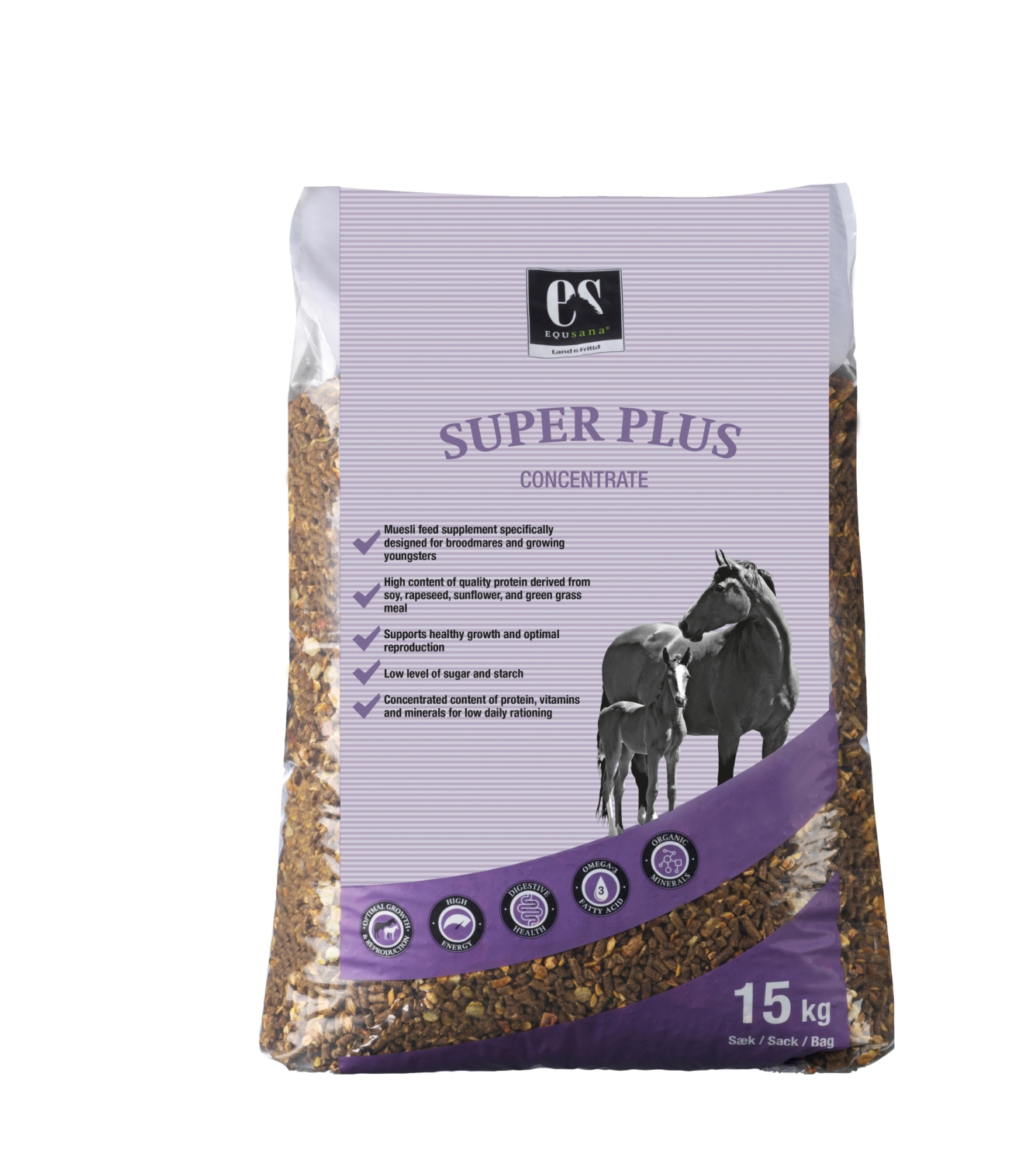 EQUSANA SUPER PLUS - Müsli til ungheste/hopper/hingste